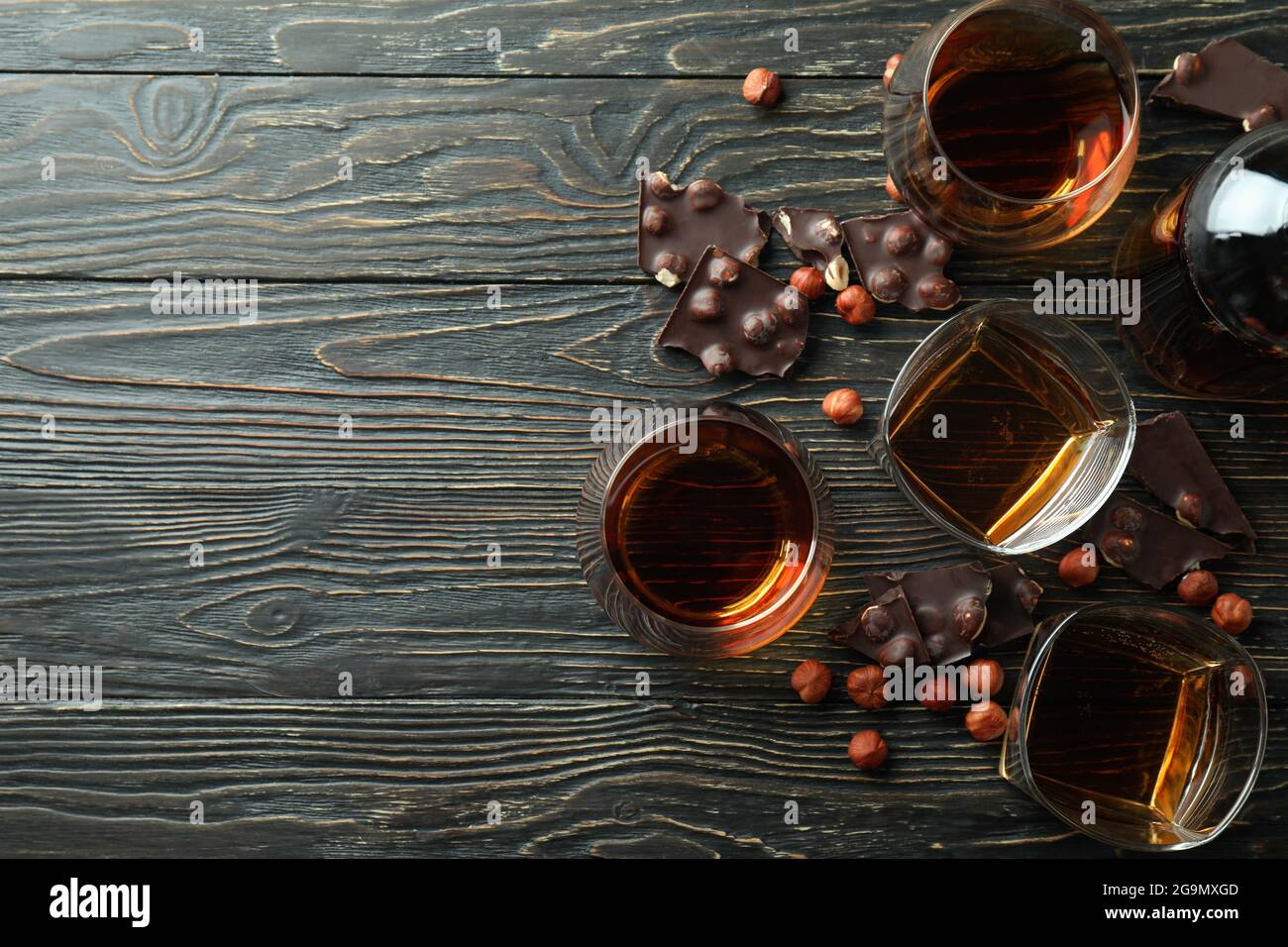 Concept of hard alcoholic drinks with cognac Stock Photo - Alamy