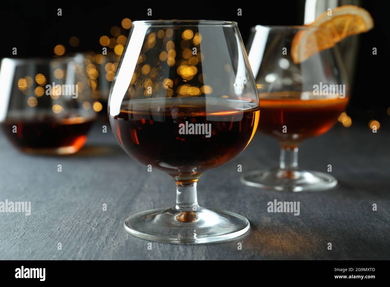 Concept of hard alcoholic drinks with cognac Stock Photo - Alamy