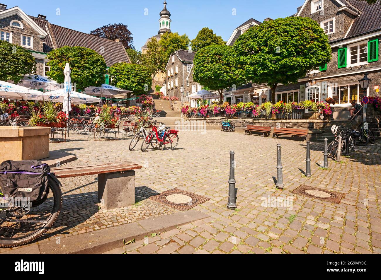 SOLINGEN, GERMANY - JULY 20, 2021: Graefrath marketplace, Solingen ...