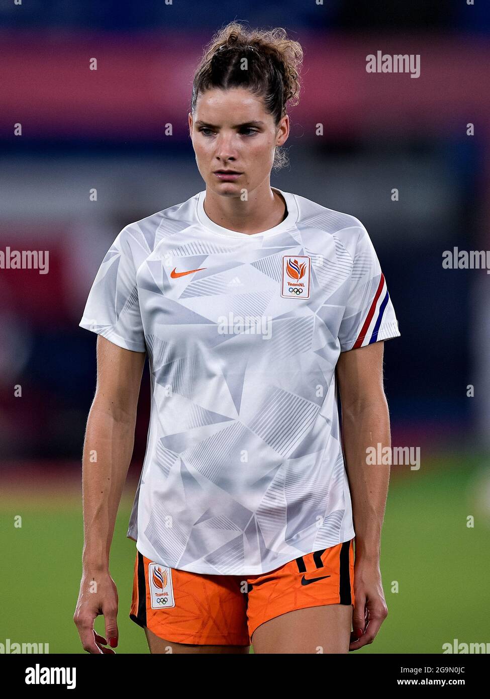 YOKOHAMA, JAPAN - JULY 27: Dominique Janssen of the Netherlands during ...