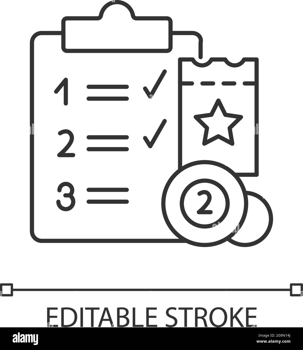 Lottery session program linear icon Stock Vector Image & Art - Alamy