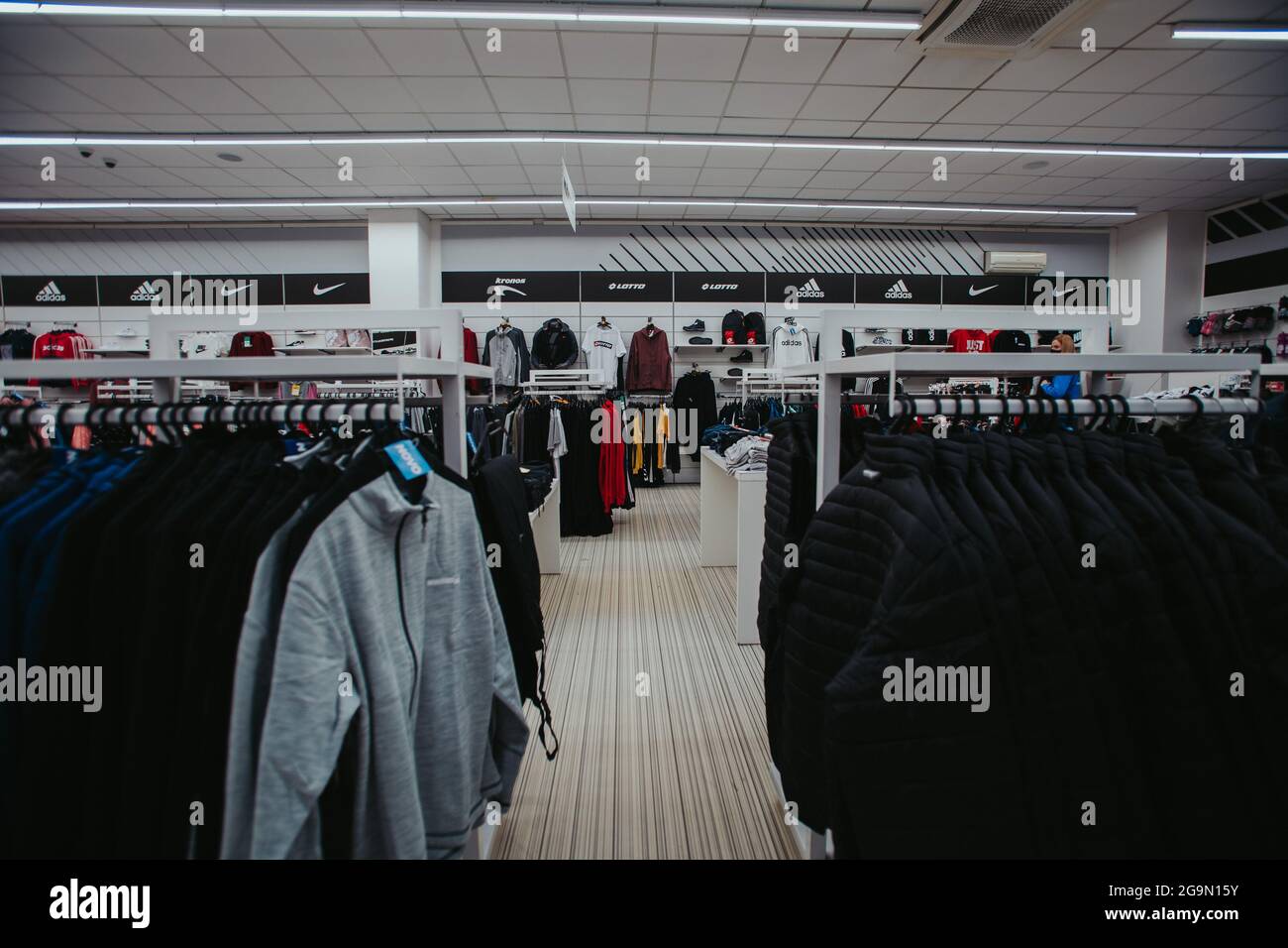 SARAJEVO, BOSNIA AND HERZEGOVINA - Nov 09, 2020: A sports equipment ...
