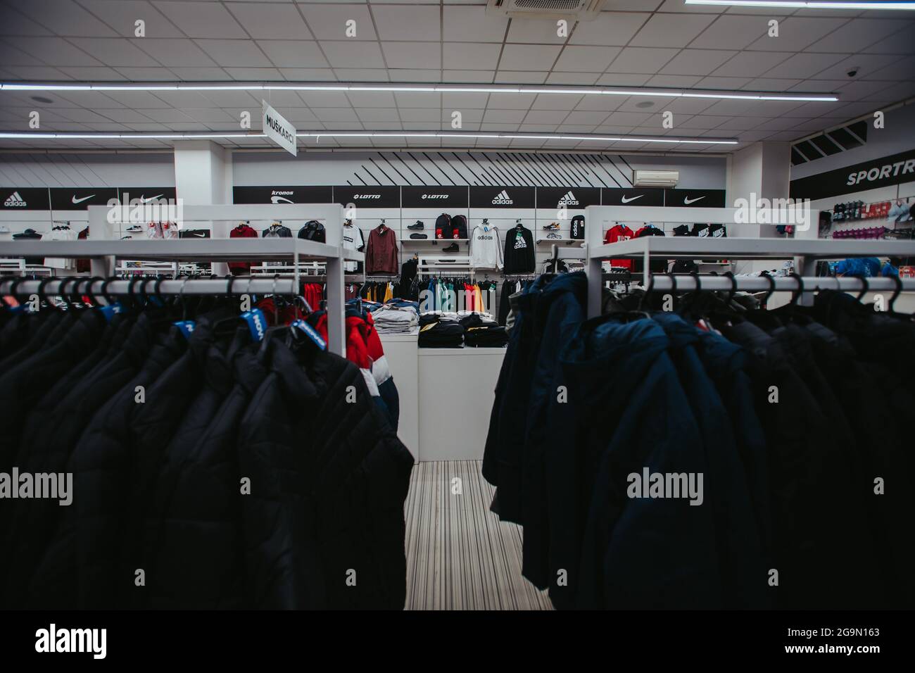 SARAJEVO, BOSNIA AND HERZEGOVINA - Nov 09, 2020: A sports equipment ...