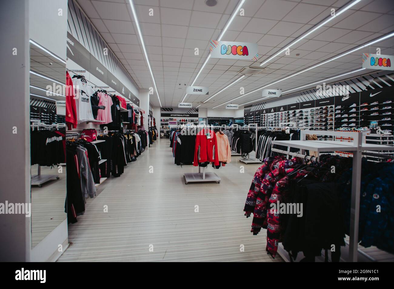 SARAJEVO, BOSNIA AND HERZEGOVINA - Nov 09, 2020: A sports equipment ...