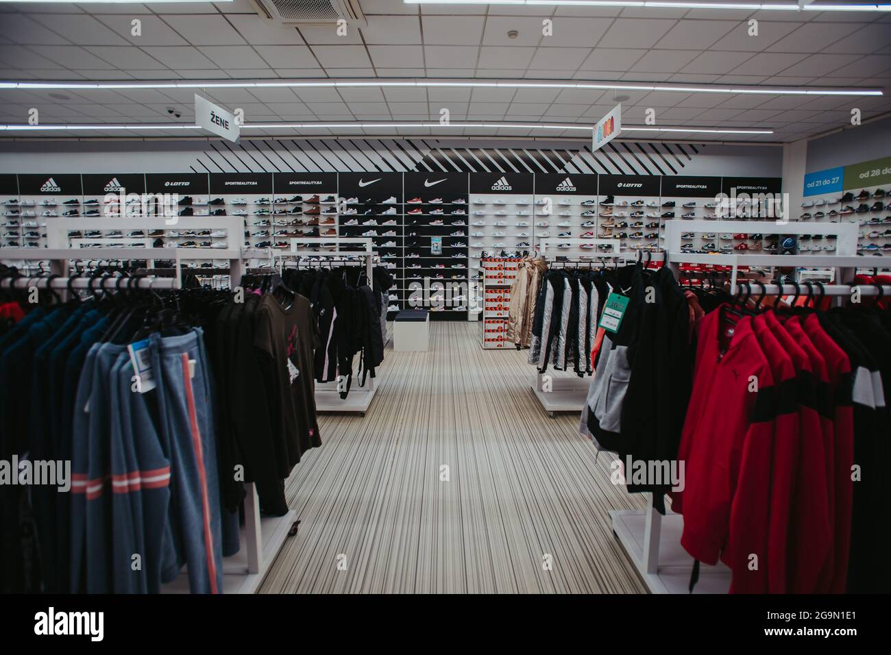 SARAJEVO, BOSNIA AND HERZEGOVINA - Nov 09, 2020: A sports equipment ...
