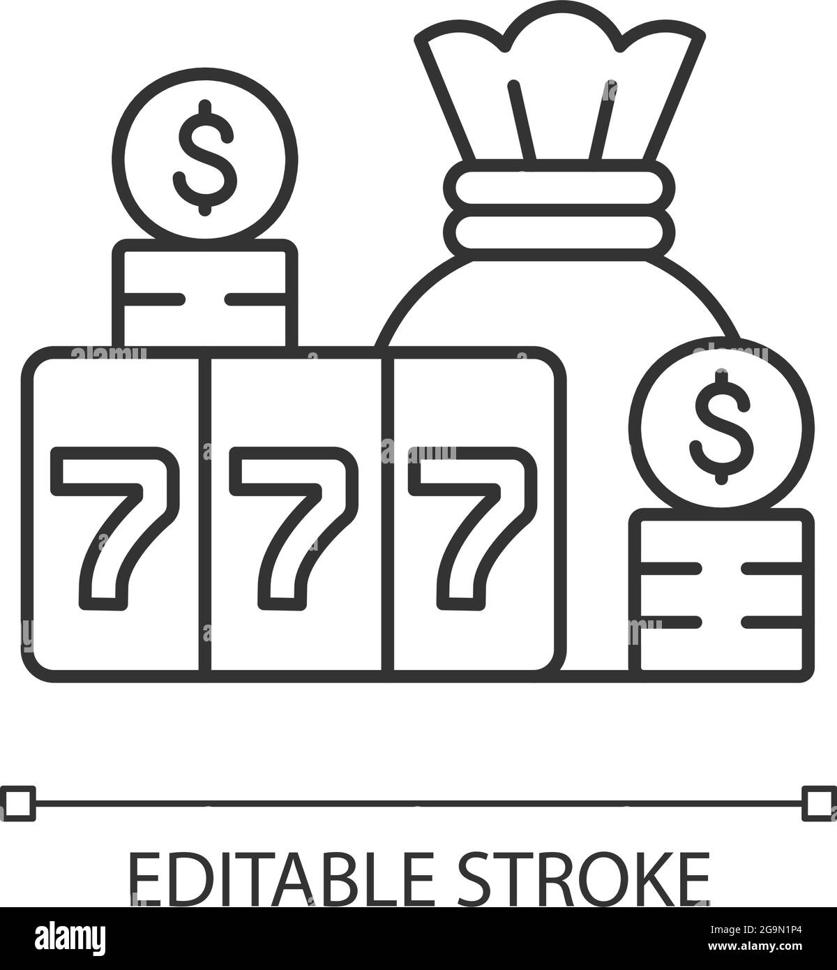 Jackpot linear icon Stock Vector Image & Art - Alamy