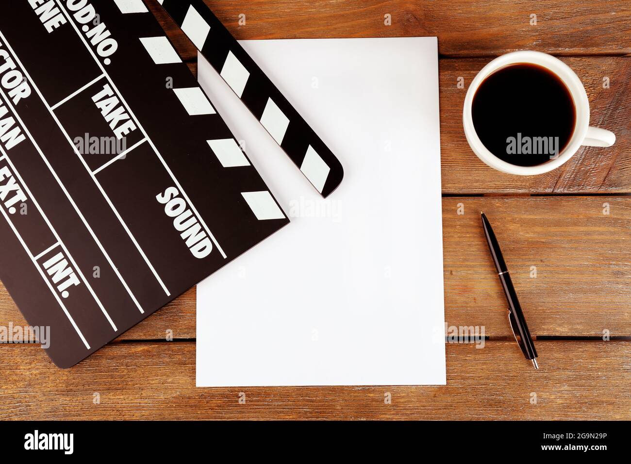 Script writing on film set hi-res stock photography and images - Alamy