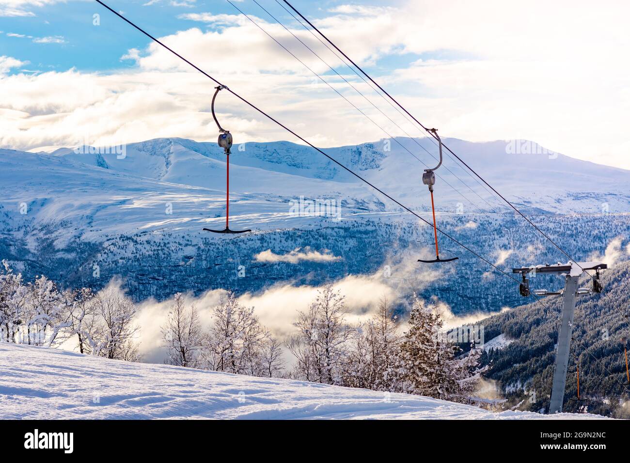 Beautiful view of the Stryn ski area in Norway Stock Photo - Alamy