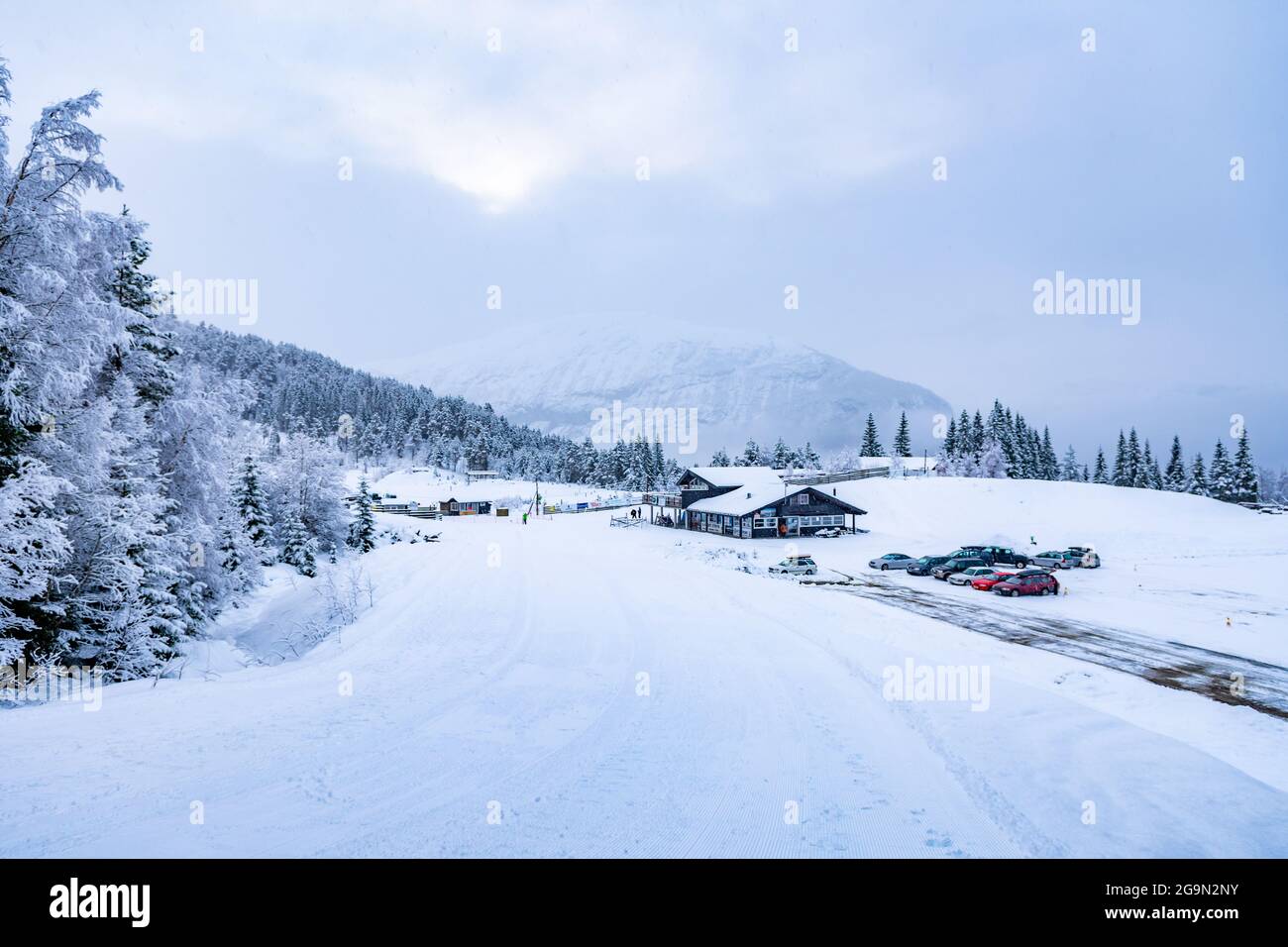 Beautiful view of the Stryn ski area in Norway Stock Photo - Alamy