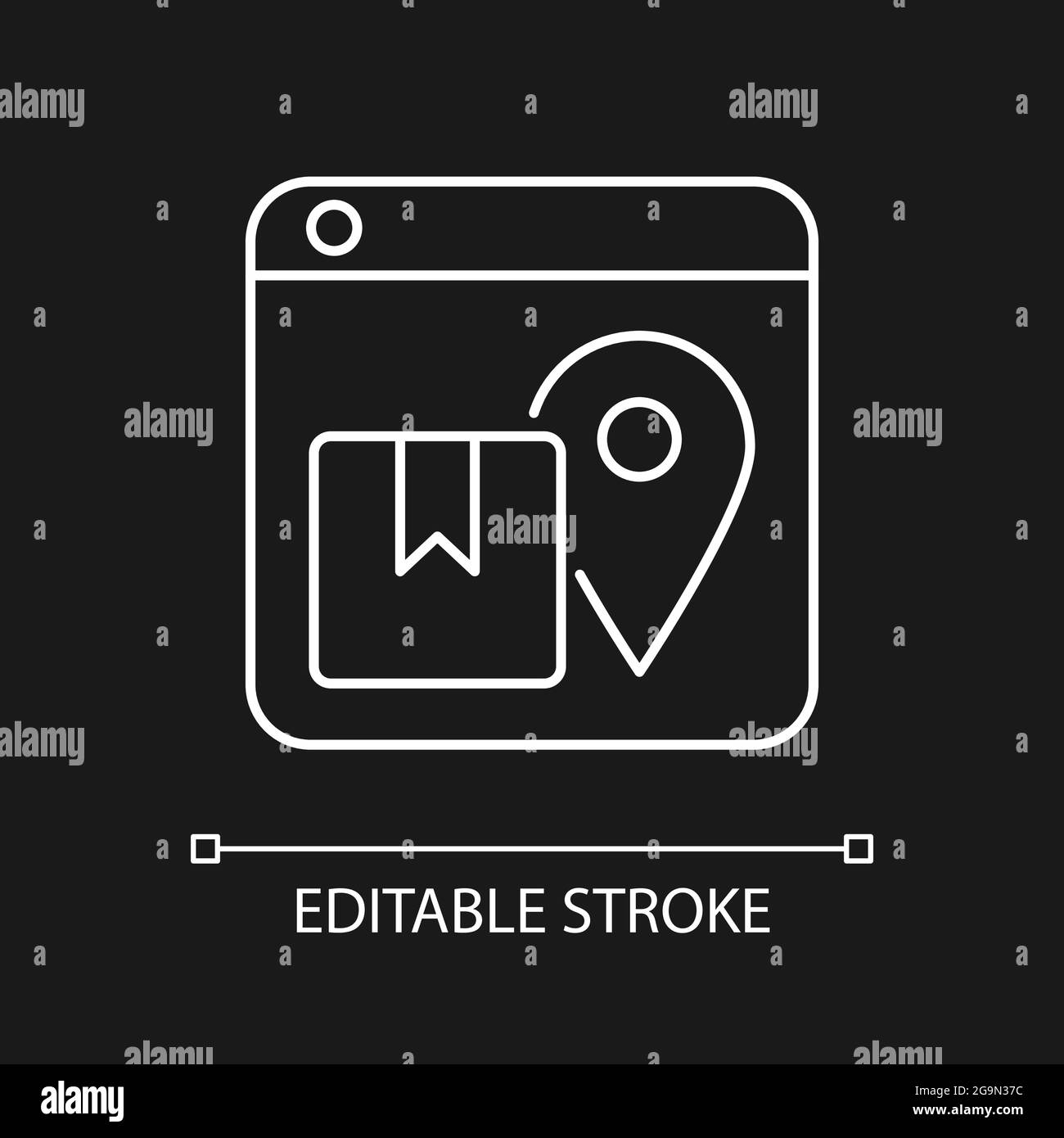 Order tracking white linear icon for dark theme Stock Vector Image ...