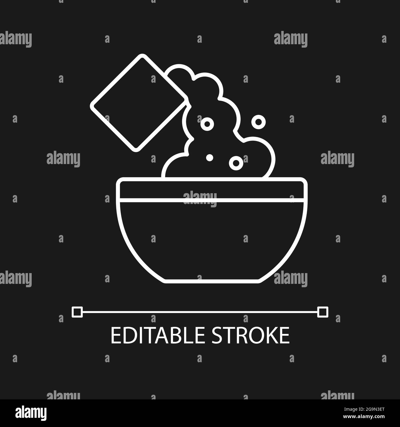 Add cooking ingredient white linear icon for dark theme Stock Vector ...