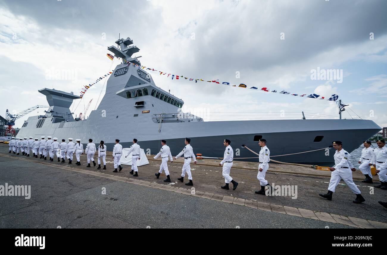 Kiel, Germany. 27th July, 2021. Israeli marines joined the I.N.S ...
