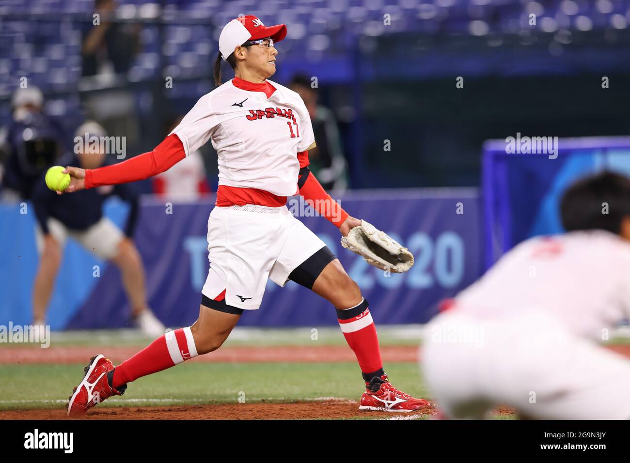 Kanagawa, Japan. 27th July, 2021. Yukiko Ueno (JPN) Softball : Final ...
