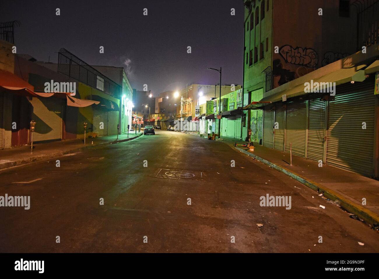 Skid Row, Downtown Central Los Angeles, California, USA, June 2021. Los ...