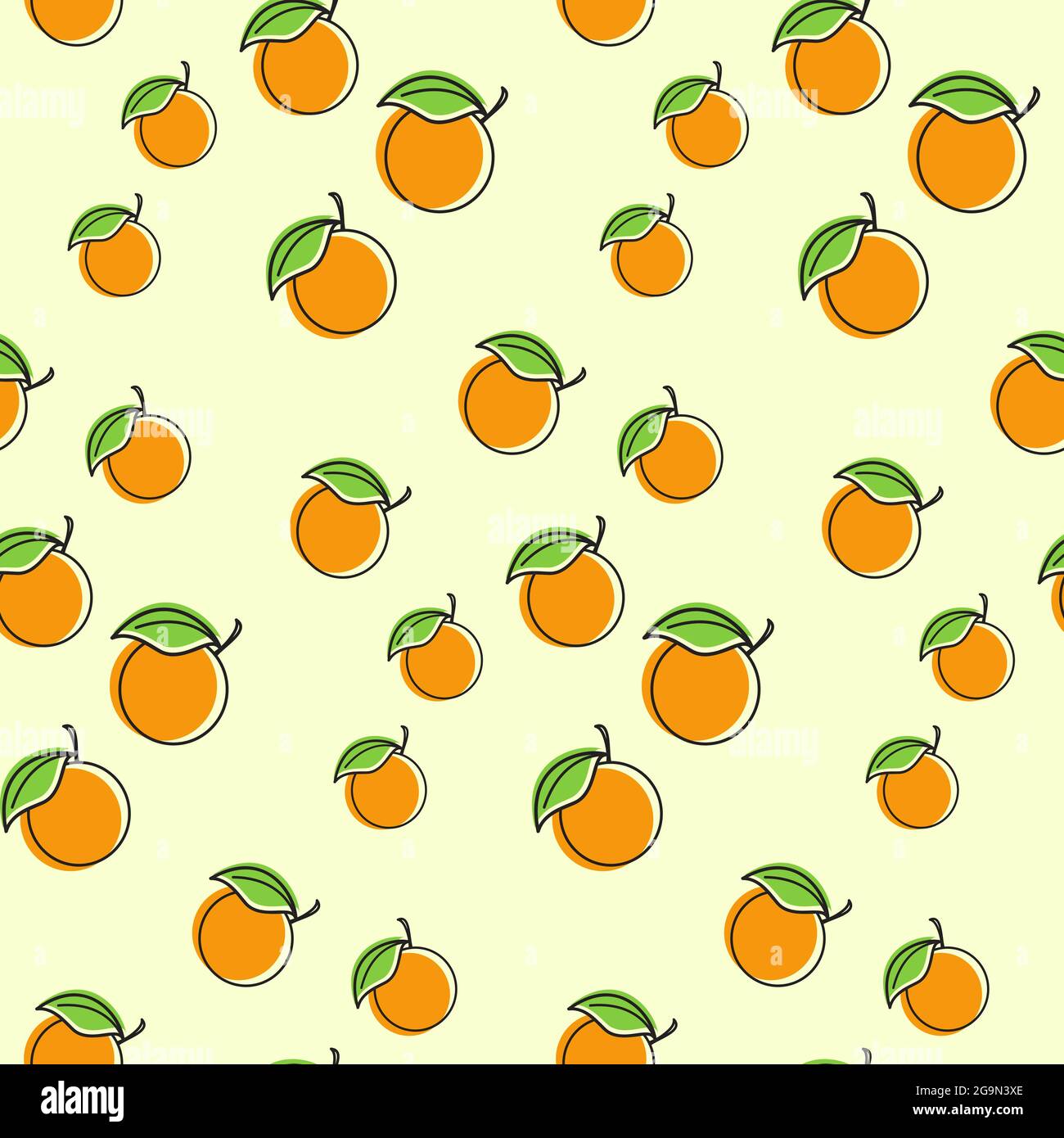 orange fruit seamless design illustration Template Stock Vector Image ...