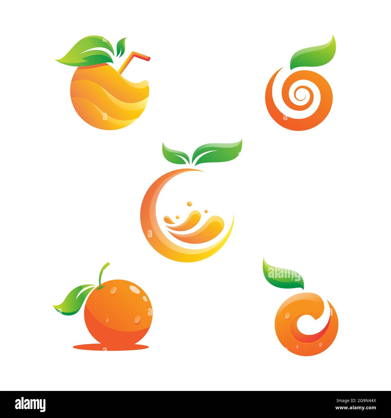 Orange logo design Vector icon illustration design Stock Vector Image ...