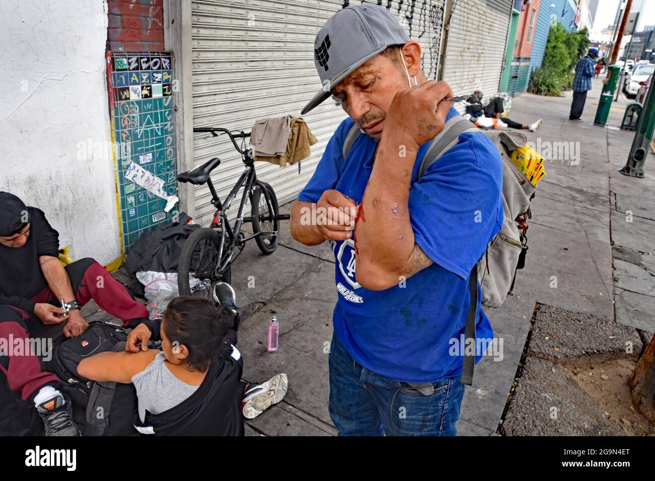 Skid Row, Downtown Central Los Angeles, California, USA, June 2021 ...