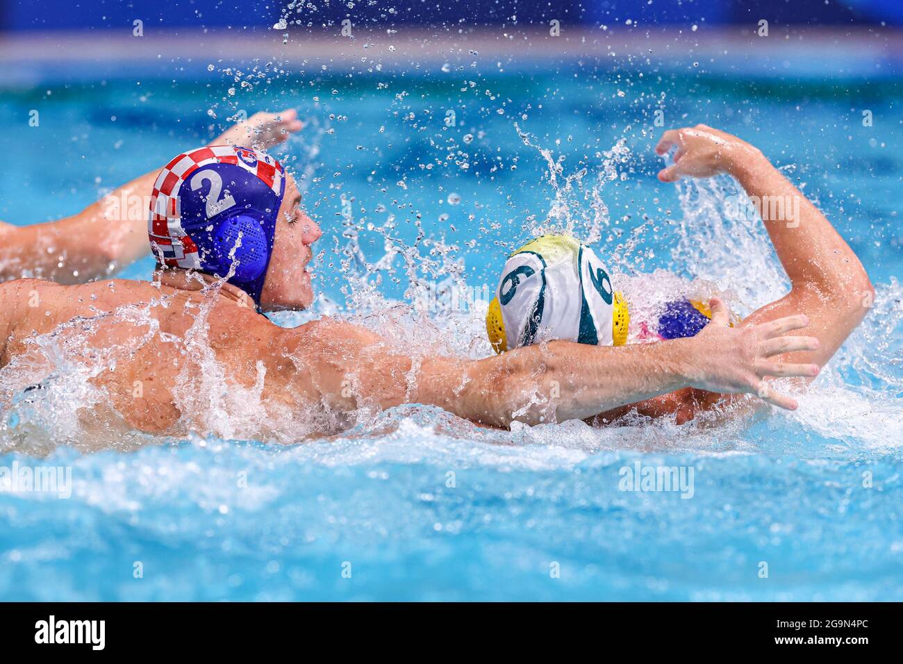 TOKYO, JAPAN - JULY 27: Marko Macan of Croatia, Lachlan Edwards of ...