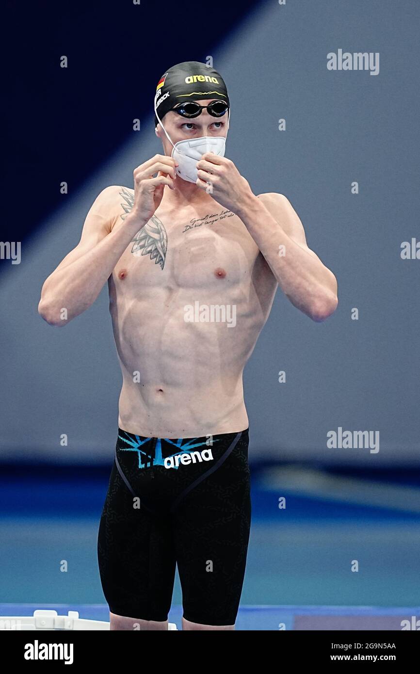 Tokyo, Japan. 27th July, 2021. Swimming: Olympics, men, 800m freestyle ...