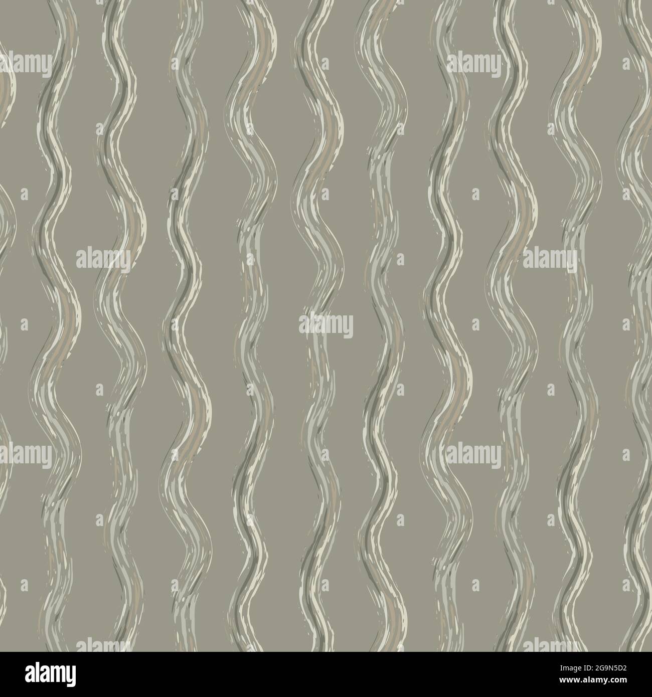 Hand drawn strands of wavy broken fibre strands. Seamless vector ...