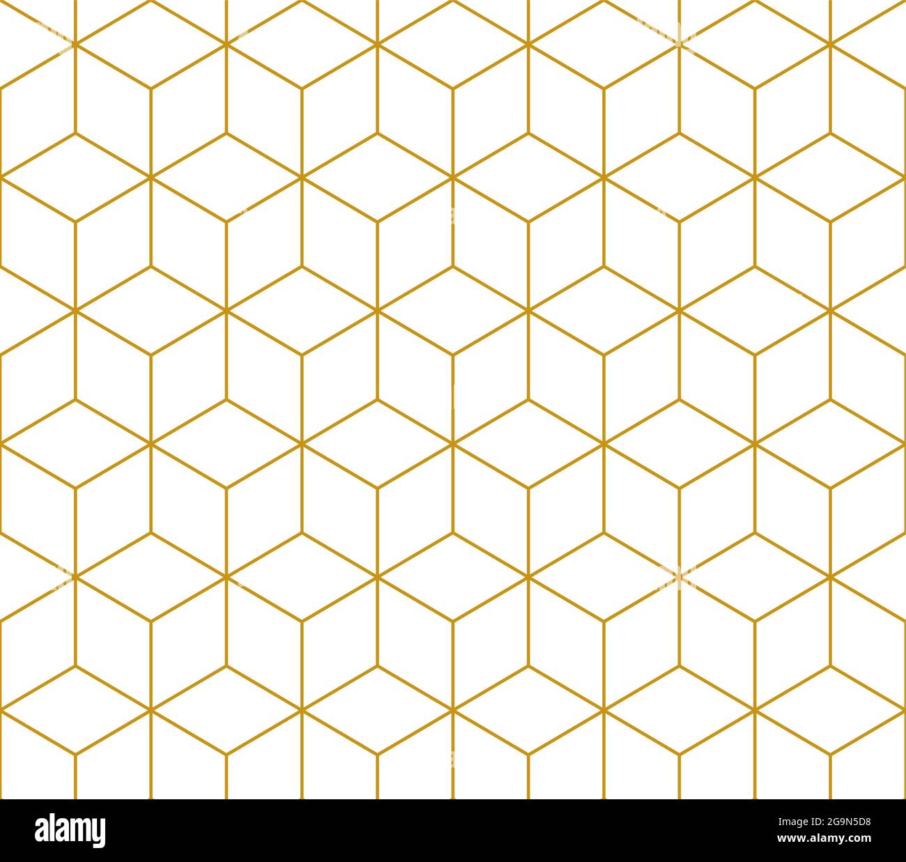 Golden outline square pattern, vector seamless pattern. Pattern ...
