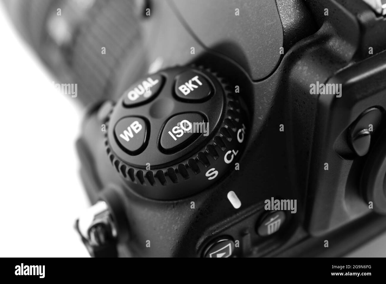 Digital camera on light background Stock Photo - Alamy