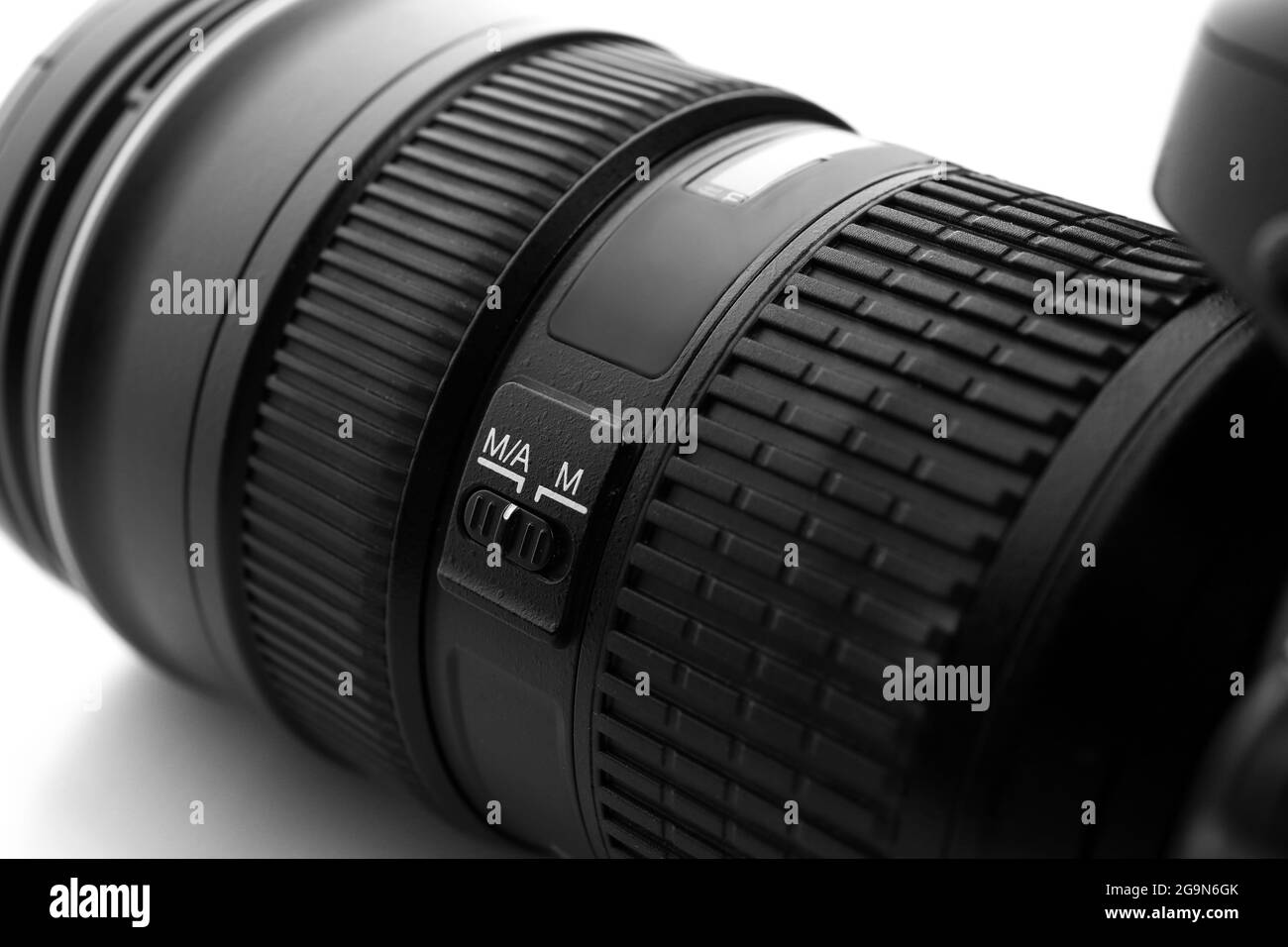 Camera lens on light background Stock Photo - Alamy