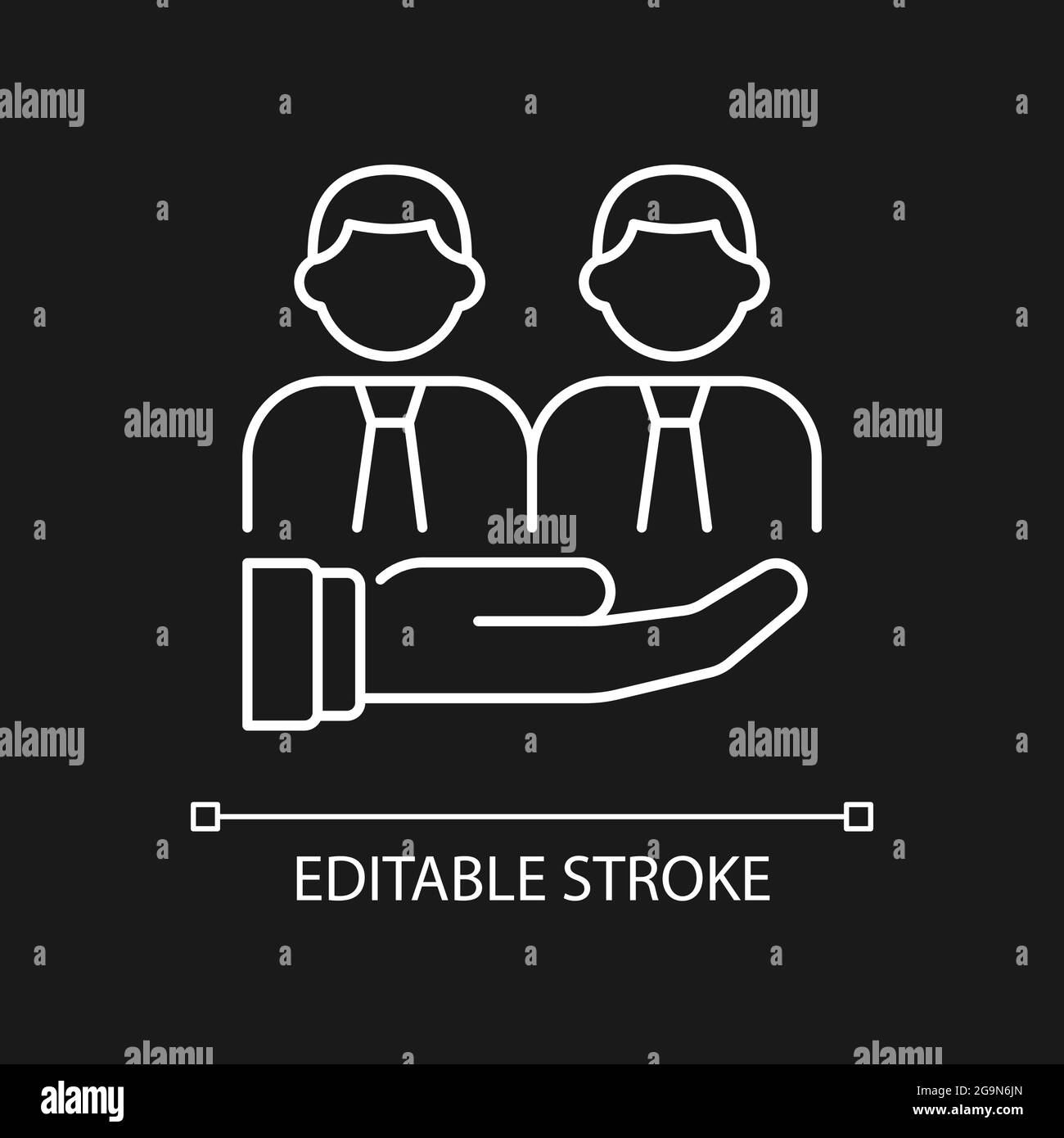 Support white linear icon for dark theme Stock Vector Image & Art - Alamy