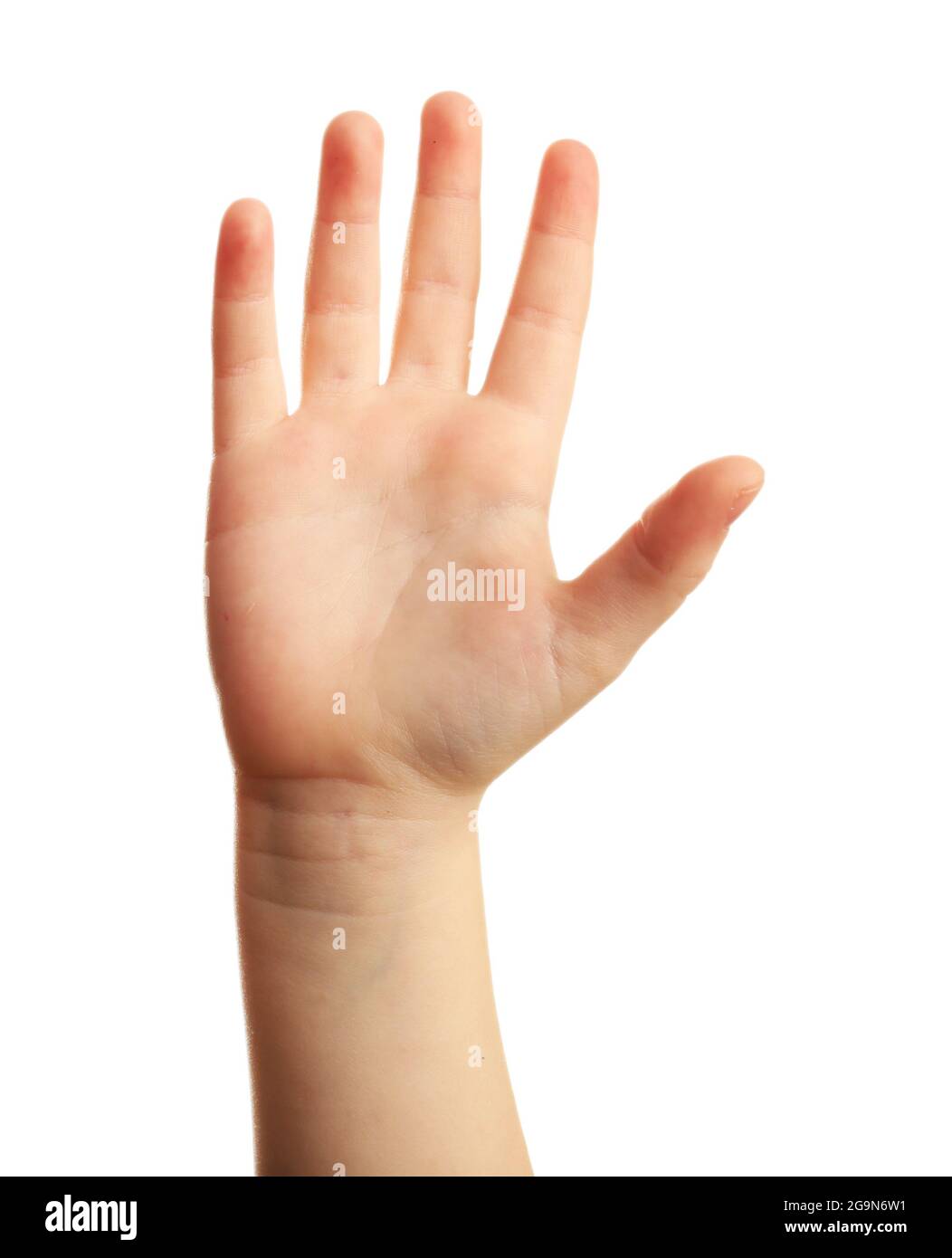 Child hand isolated on white Stock Photo - Alamy
