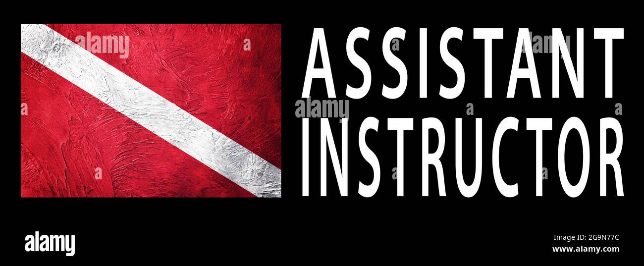 Assistant Instructor, Diver Down Flag, Scuba flag, Scuba Diving Stock ...