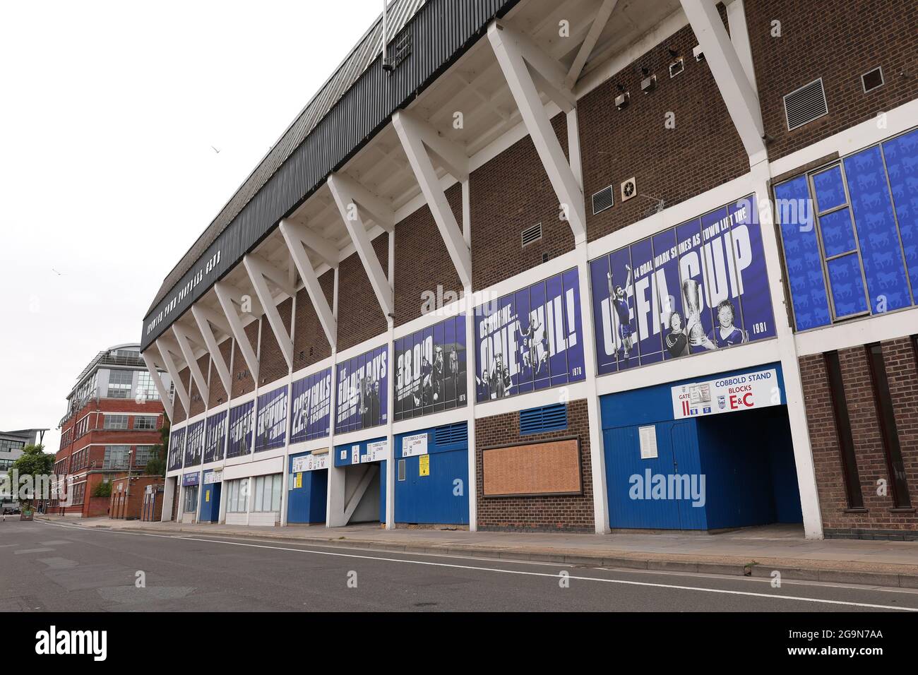 Cobbold Stand exterior windows facelift, Portman Road, Ipswich, UK ...