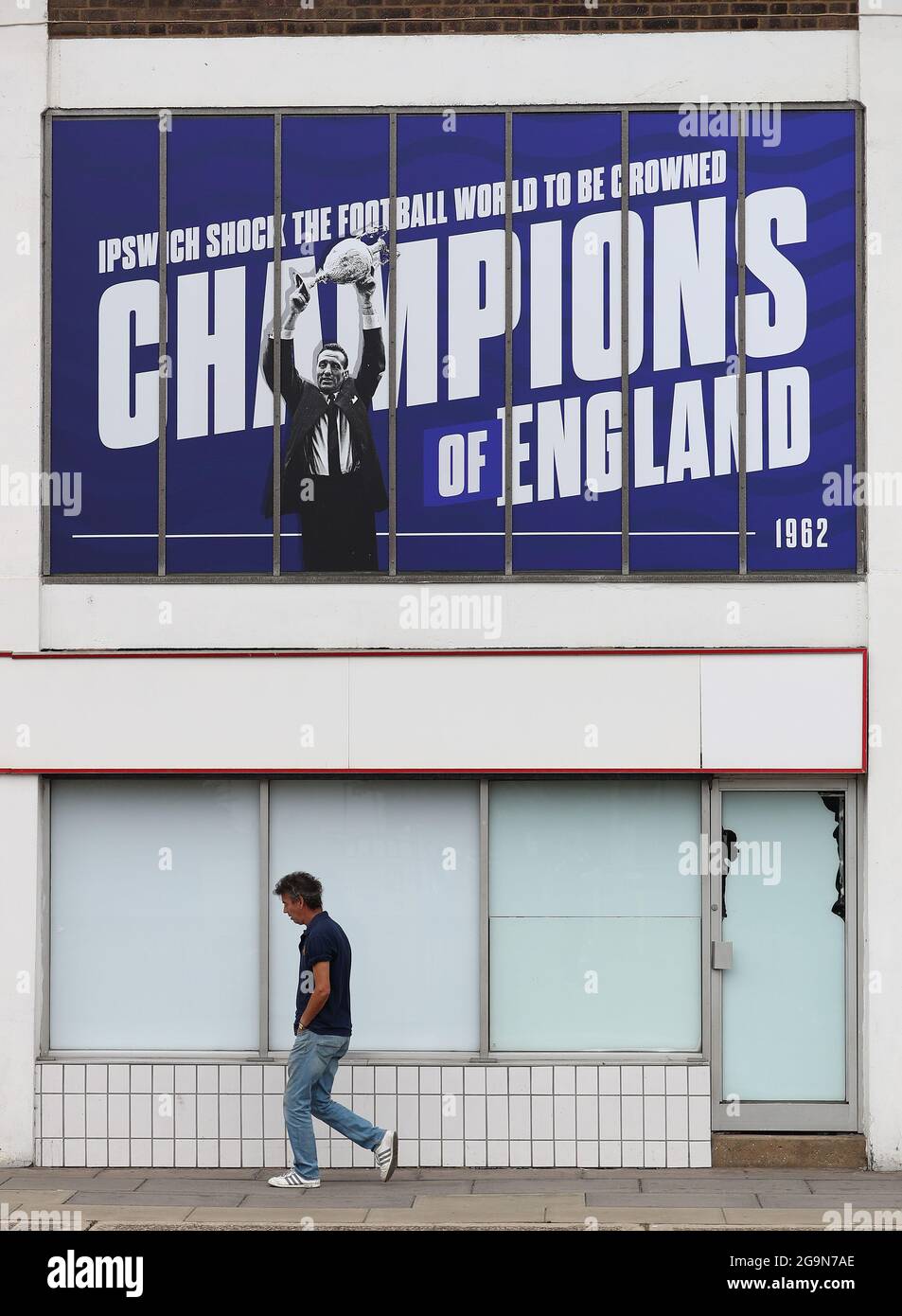 Cobbold Stand exterior windows facelift, Portman Road, Ipswich, UK ...