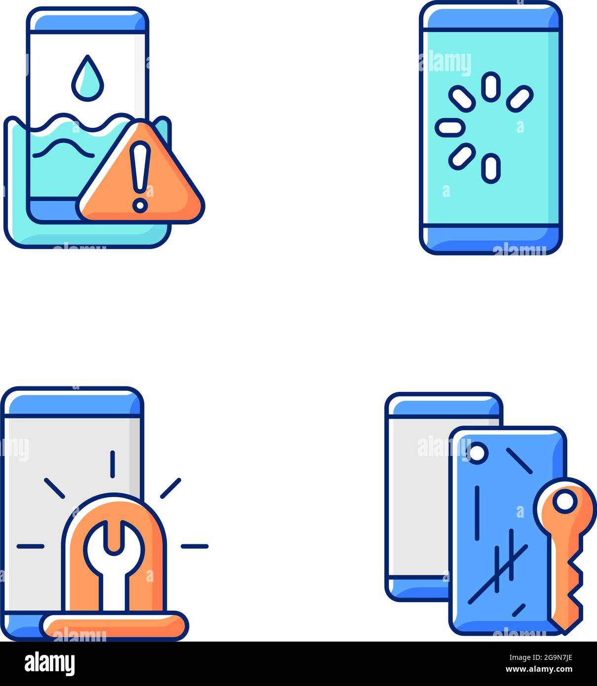 Crashed device Stock Vector Images - Alamy