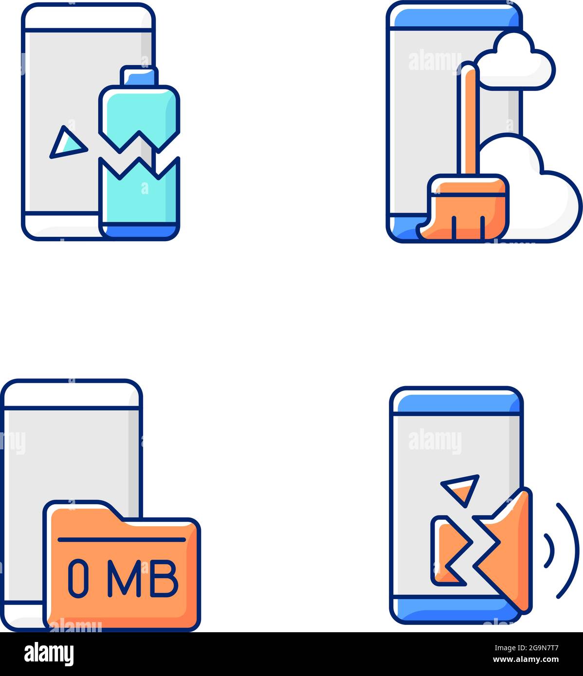 Crashed device Stock Vector Images - Alamy