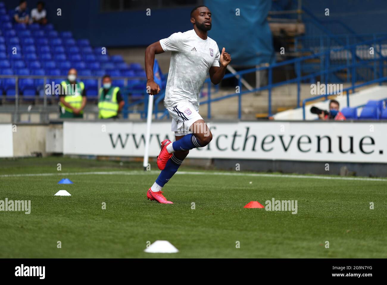 Kane Vincent-Young of Ipswich Town warms up - Ipswich Town v Crystal ...
