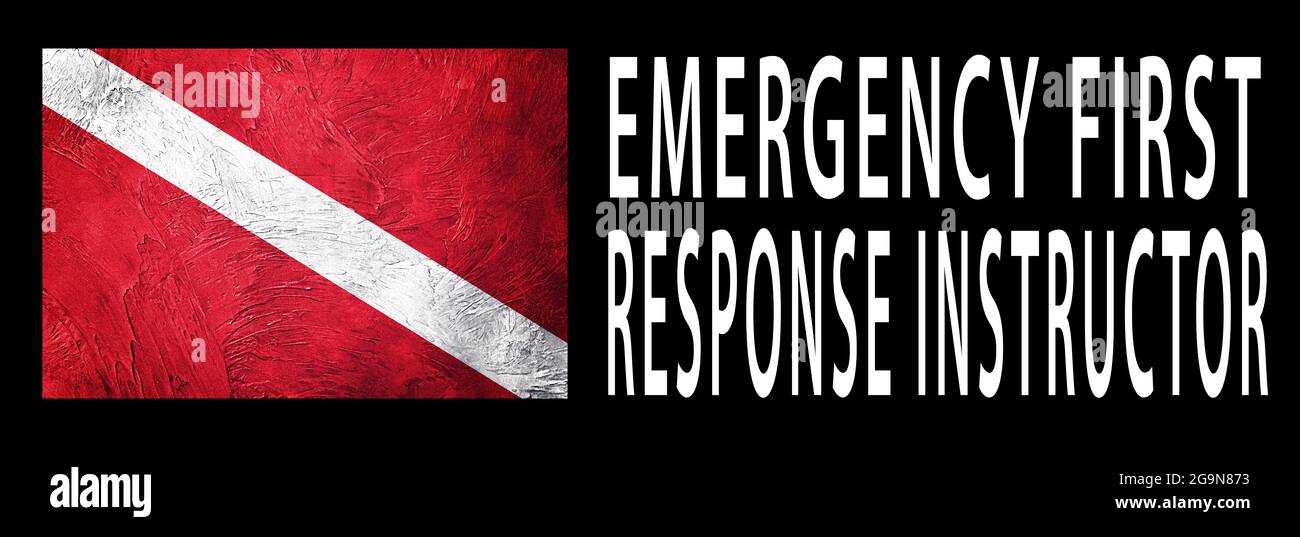 Emergency First Response Instructor, Diver Down Flag, Scuba flag, Scuba ...