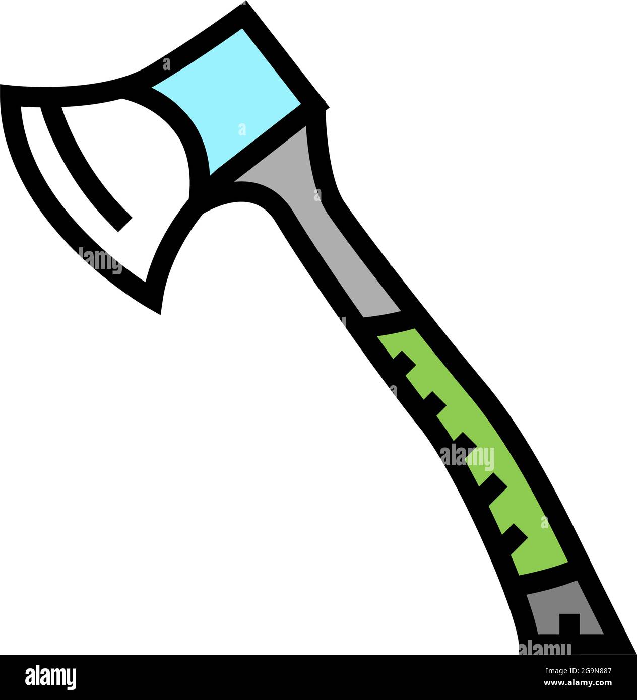 hunting ax color icon vector. hunting ax sign. isolated symbol ...