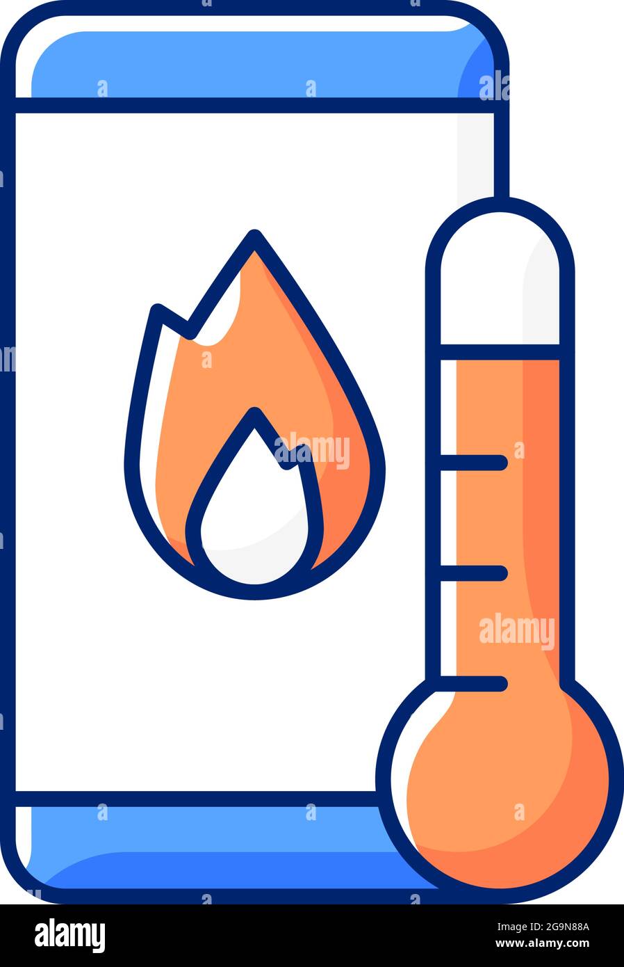 Phone overheating RGB color icon Stock Vector Image & Art - Alamy