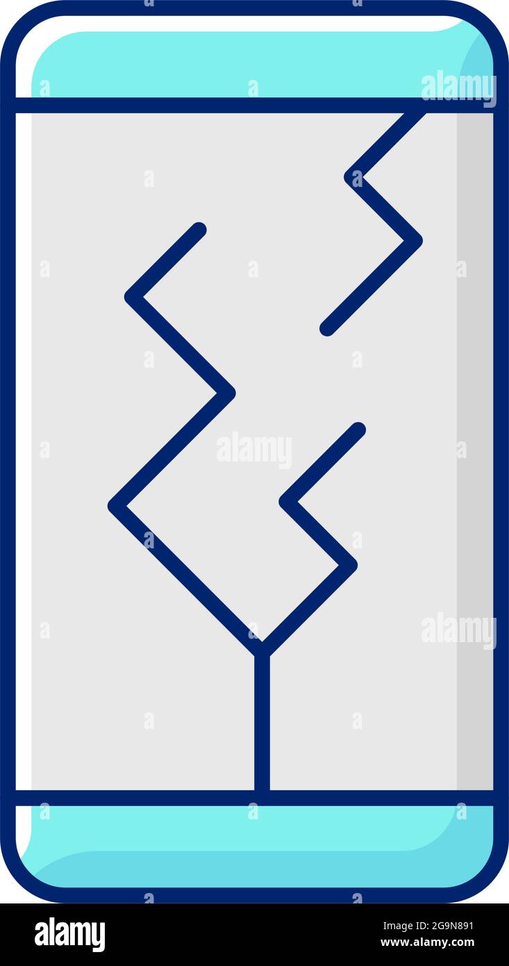 Screen damage RGB color icon Stock Vector Image & Art - Alamy