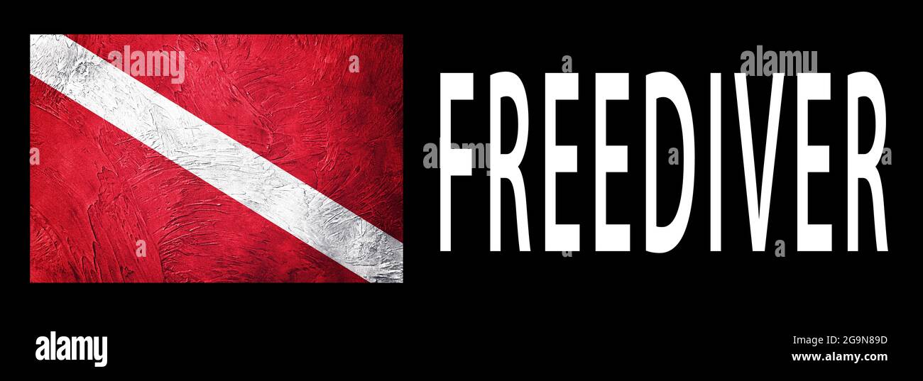 Freediver, Diver Down Flag, Scuba flag, Scuba Diving Stock Photo - Alamy