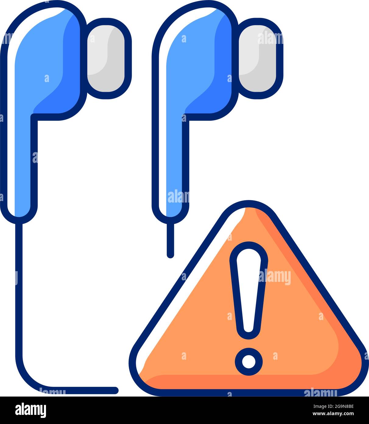 Logo on smartphone earphones Stock Vector Images - Alamy