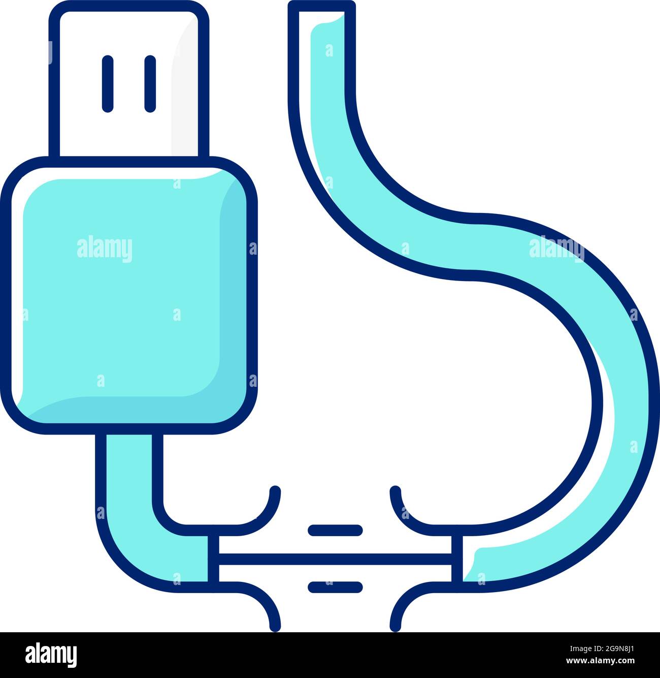 Torn cable RGB color icon Stock Vector Image & Art - Alamy