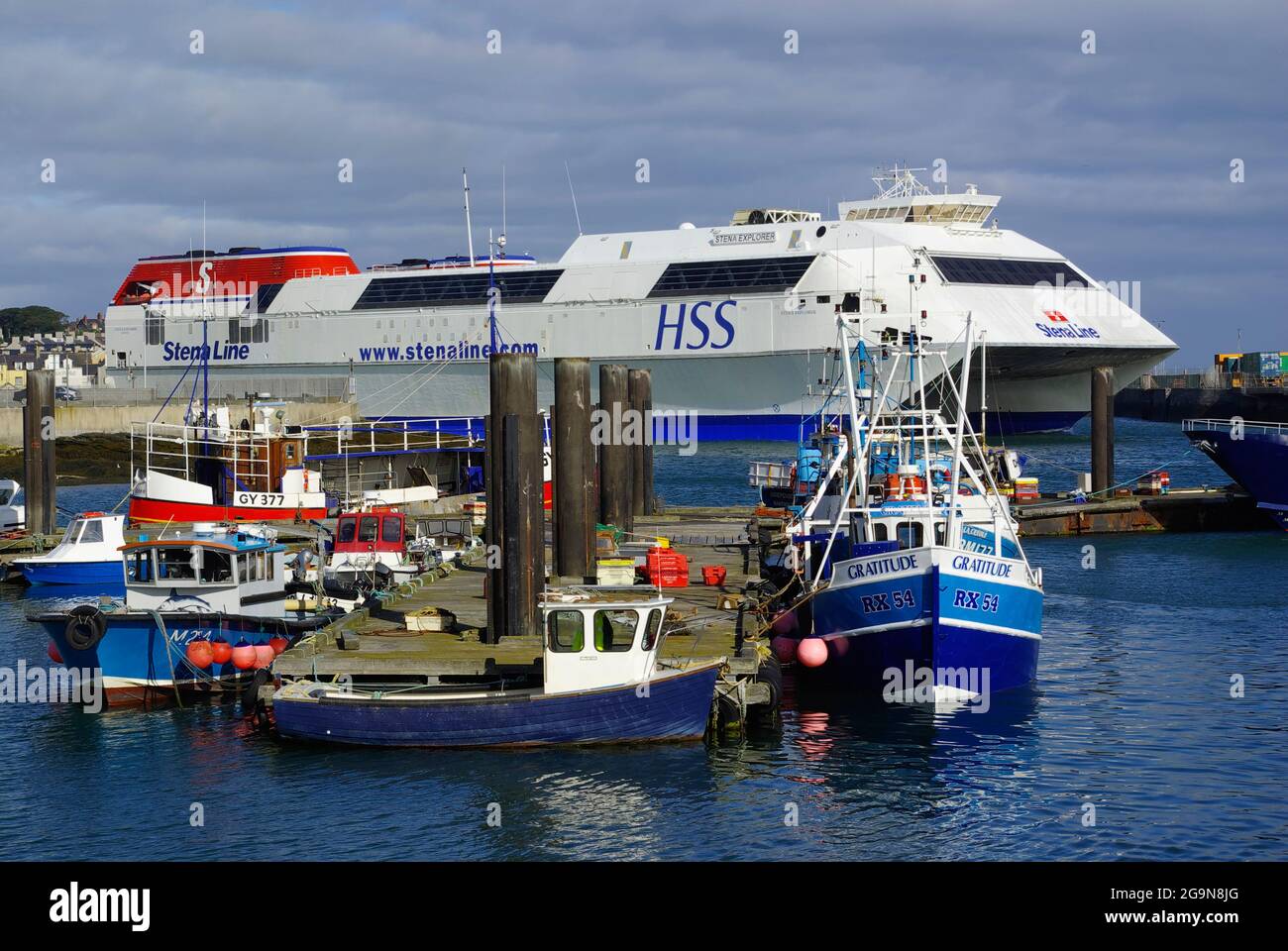 Stena Line HSS departing Holyhead Stock Photo - Alamy