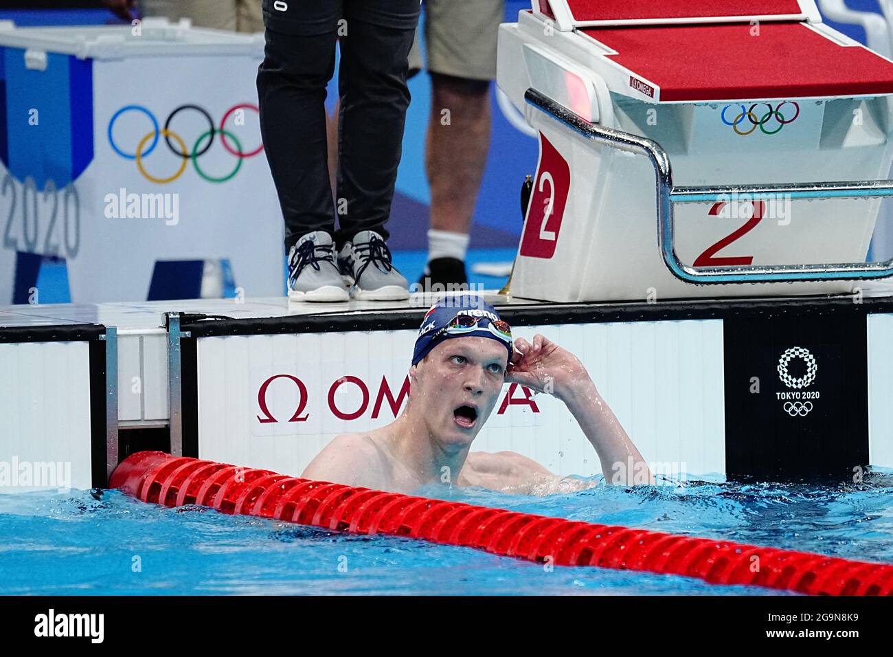 Tokio, Japan. 27th July, 2021. Swimming: Olympics, men, 800m freestyle ...