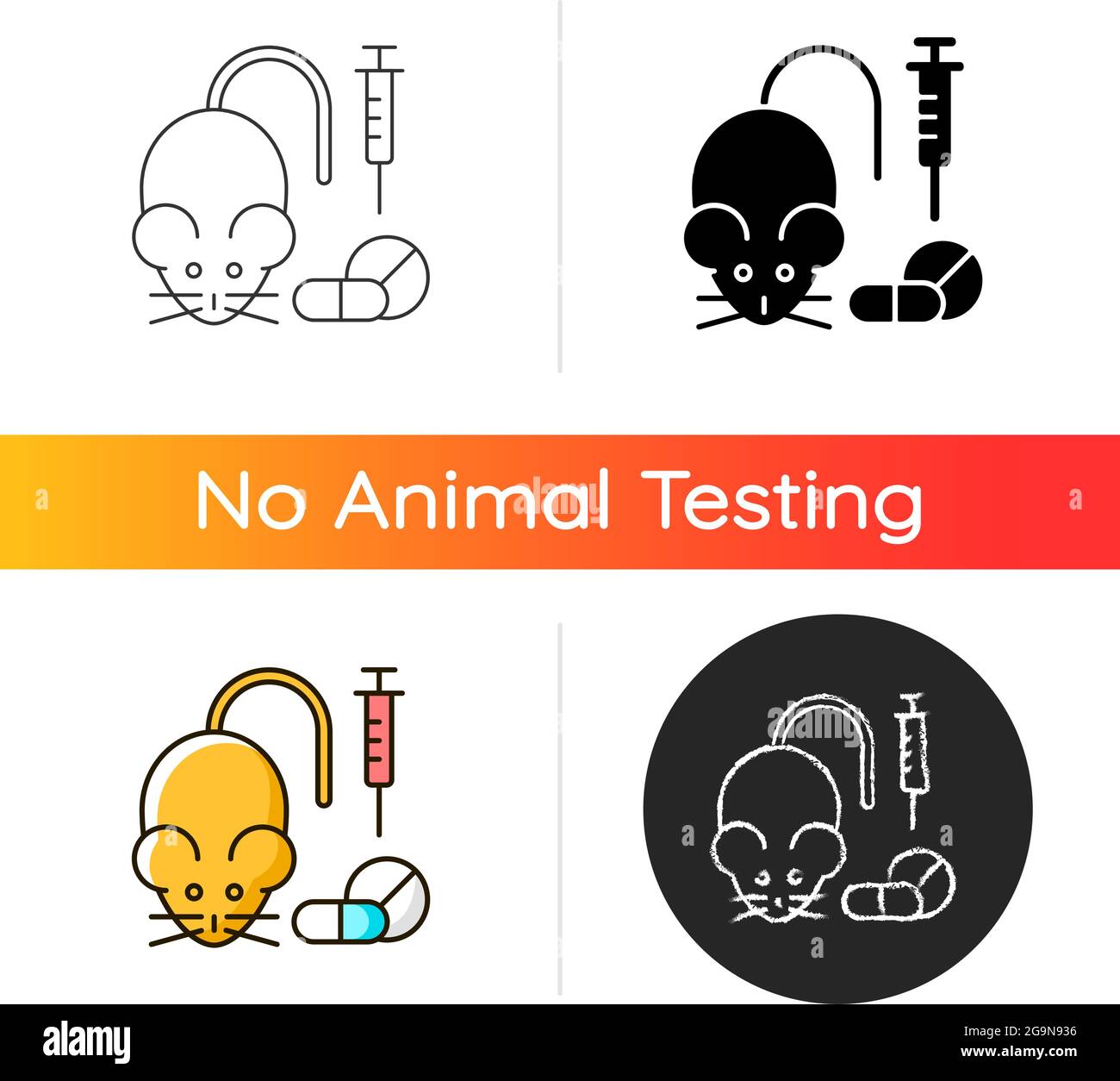 Testing medicine on animals gradient icon Stock Vector Image & Art - Alamy