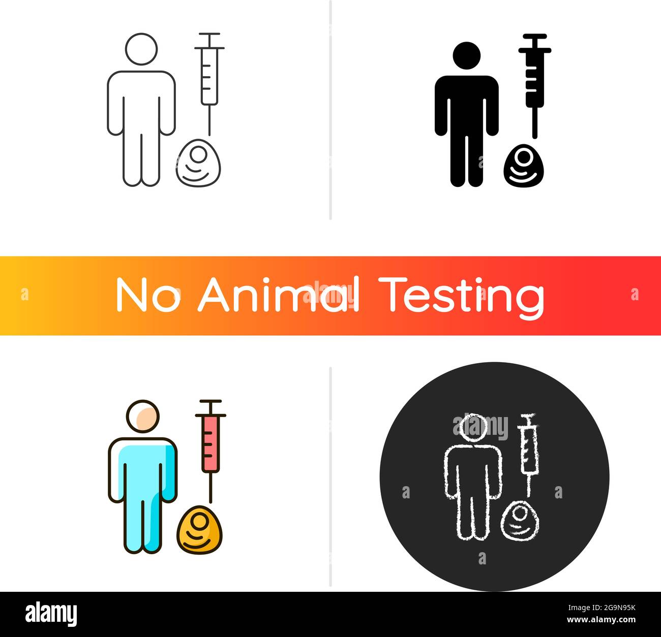 Human cell testing gradient icon Stock Vector Image & Art - Alamy