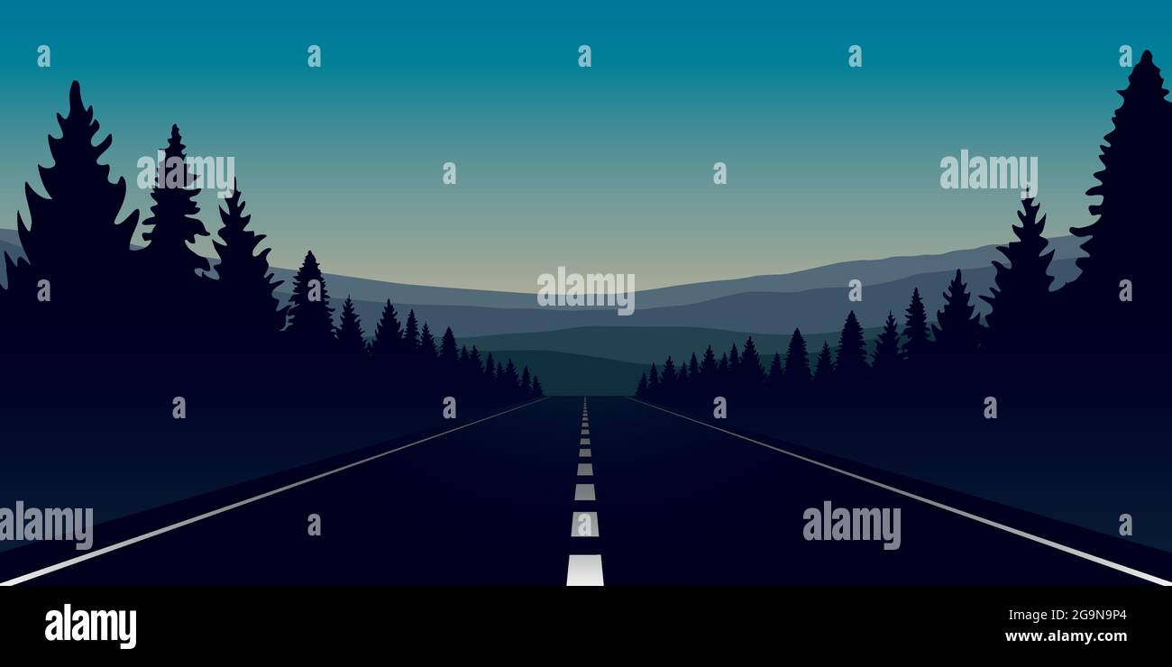 Horizon road night Stock Vector Images - Alamy