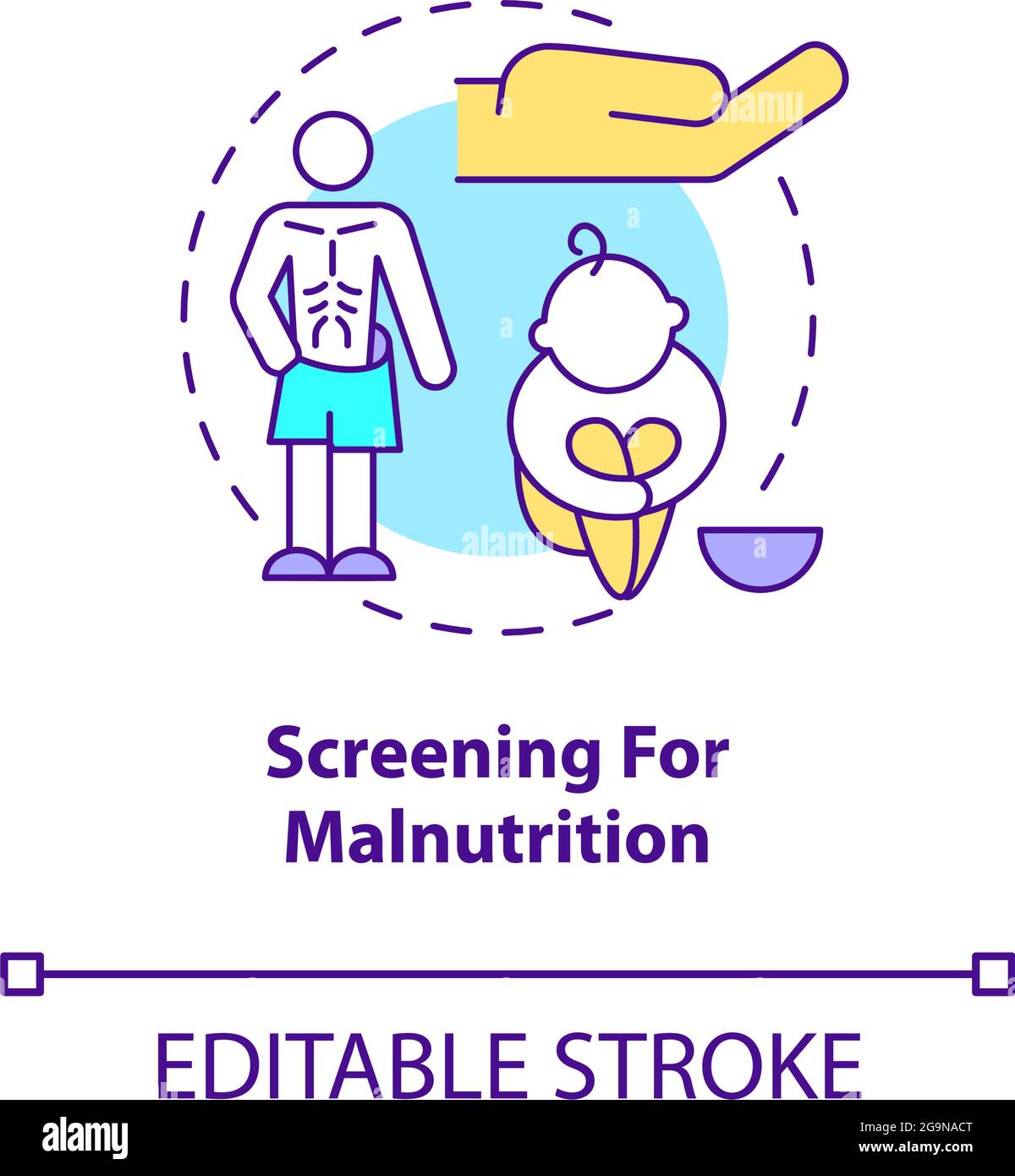 Screening for malnutrition concept icon Stock Vector Image & Art - Alamy
