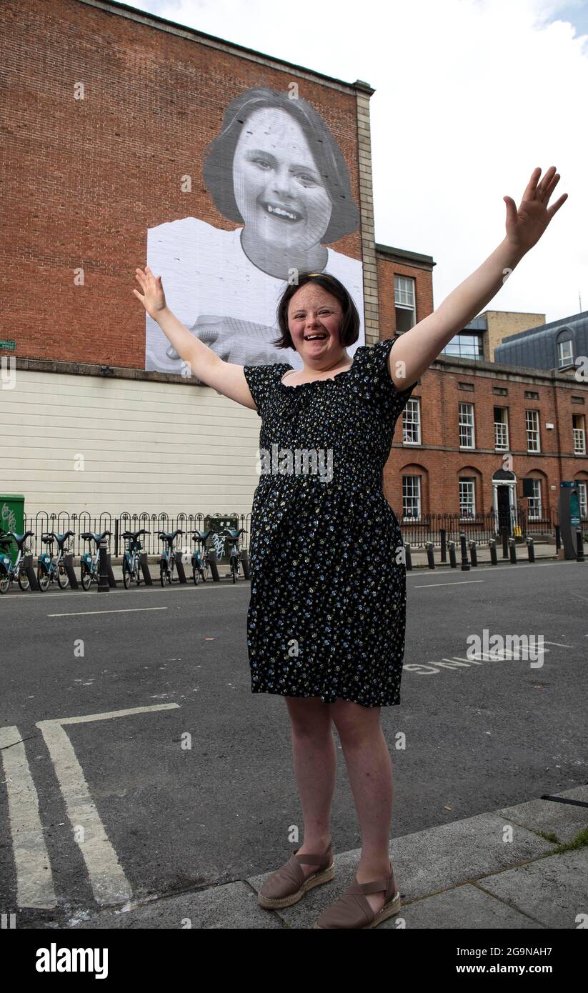 21-year-old Amanda Butler, from Mullingar, stands beside a street ...