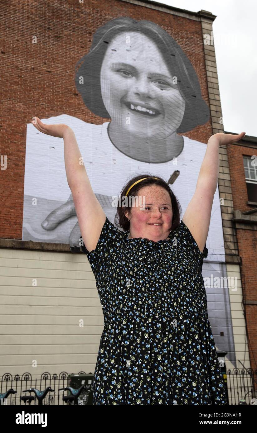 21-year-old Amanda Butler, from Mullingar, stands beside a street ...